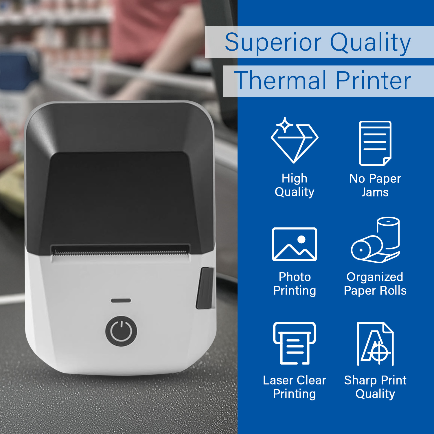 NSG Thermal Receipt Printer 2-in-1 Label & POS Printer 58mm